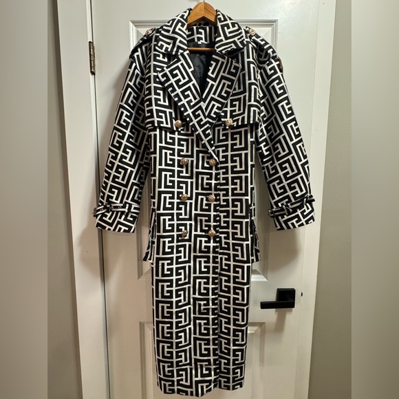 Jackets & Coats | Abstract Black On White Print Style High Fashion ...